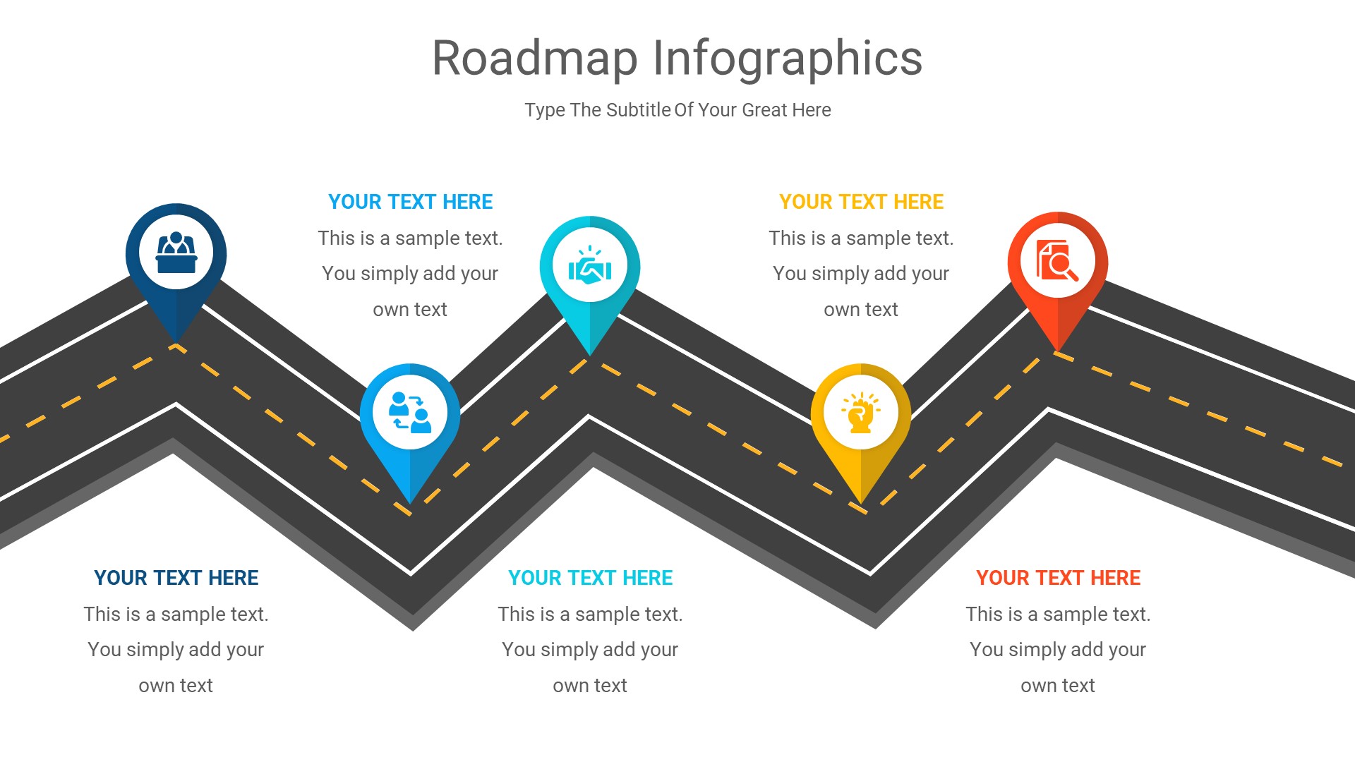 RoadMap Diagrams PowerPoint Template diagrams, Presentation Templates