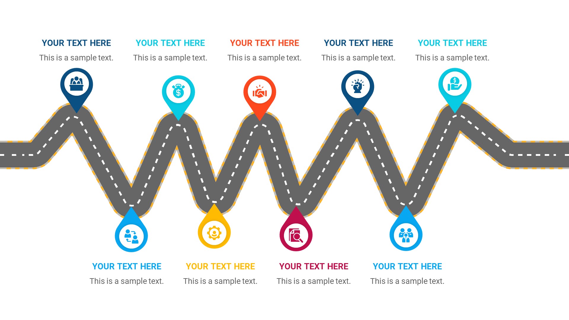 RoadMap Diagrams PowerPoint Template diagrams, Presentation Templates
