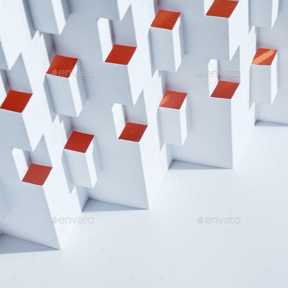 Abstract geometric background. Folded paper texture. Kirigami paperwork ...