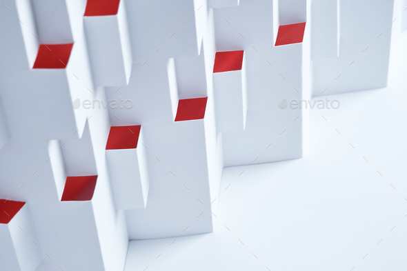 Abstract geometric background. Folded paper texture. Kirigami paperwork ...