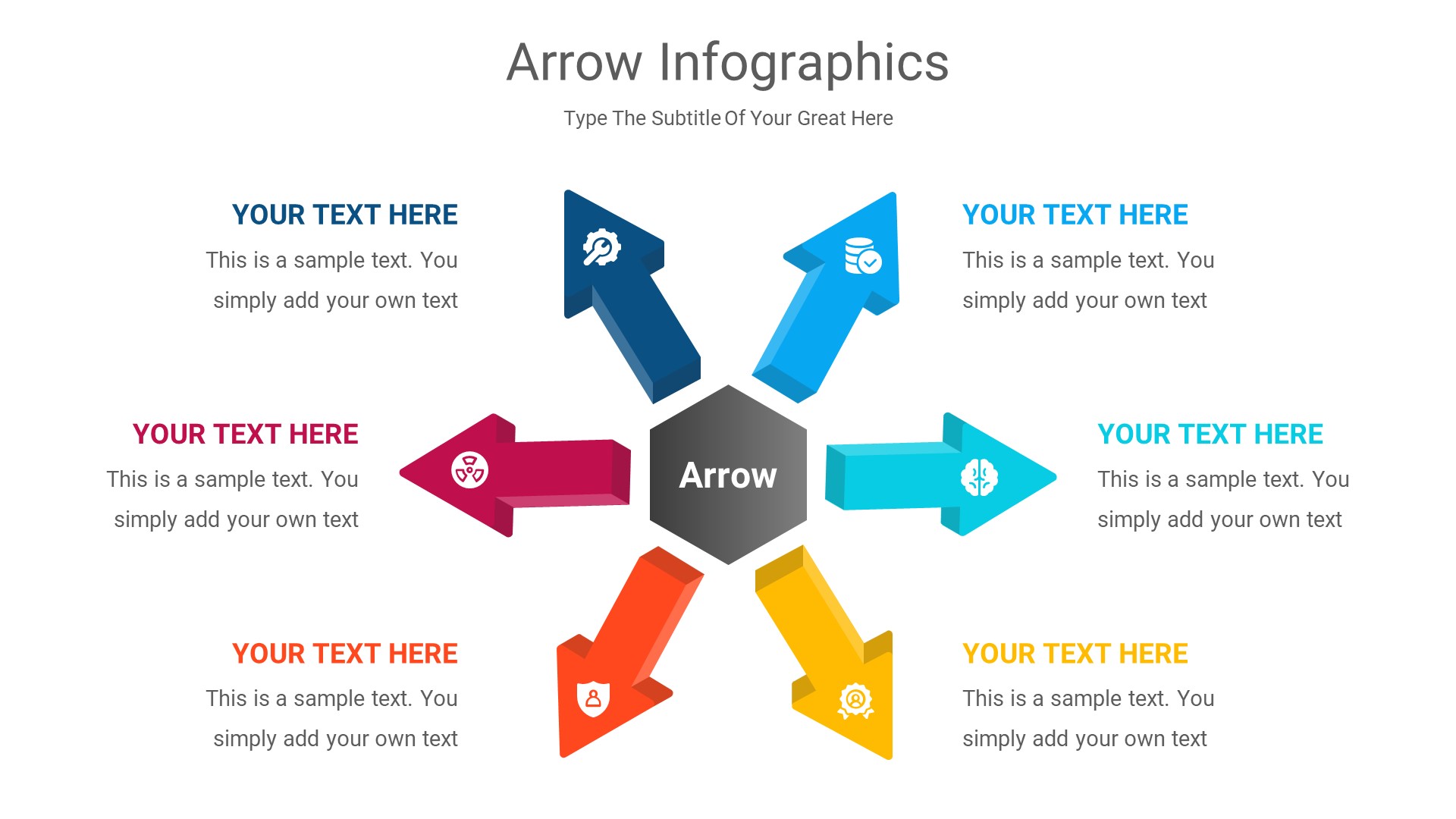 Arrow Infographics PowerPoint Template Diagrams, Presentation Templates