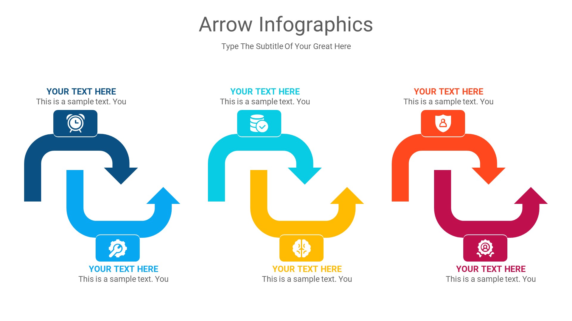 Arrow Infographics PowerPoint Template Diagrams, Presentation Templates