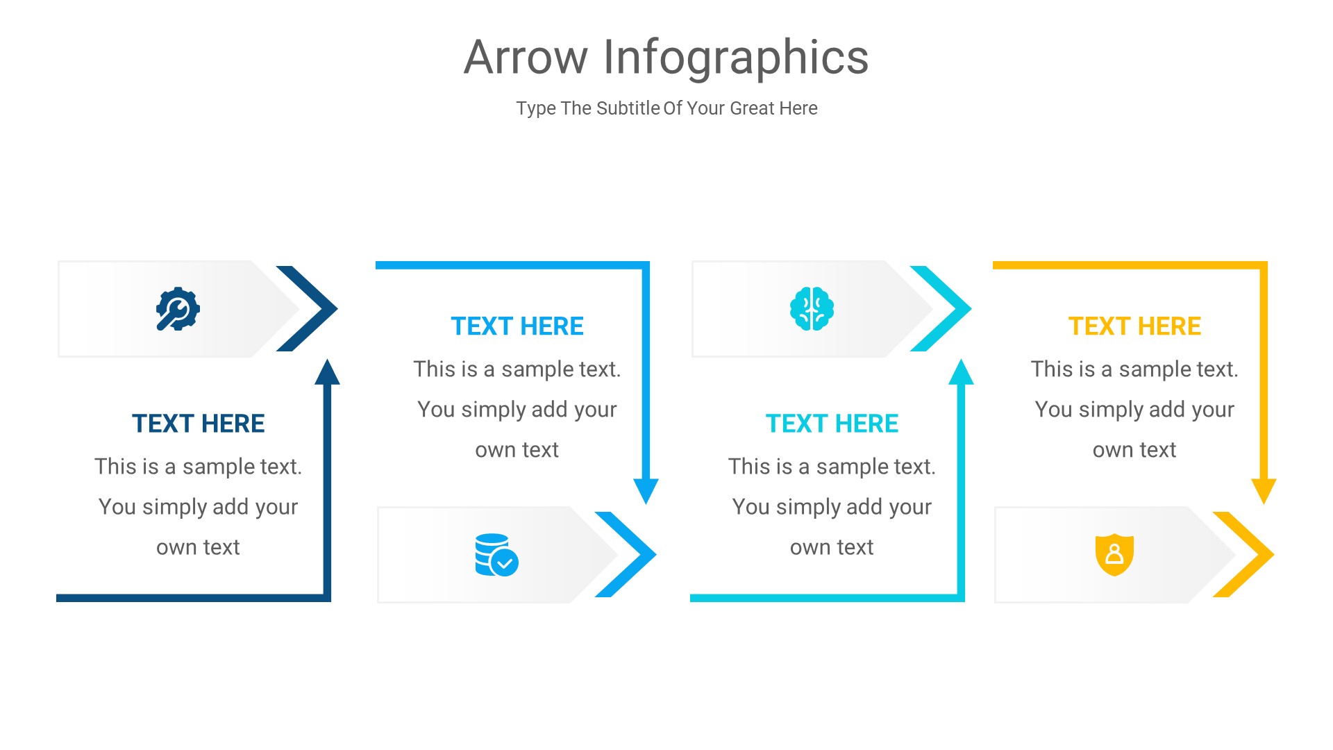 Arrow Infographics PowerPoint Template Diagrams, Presentation Templates