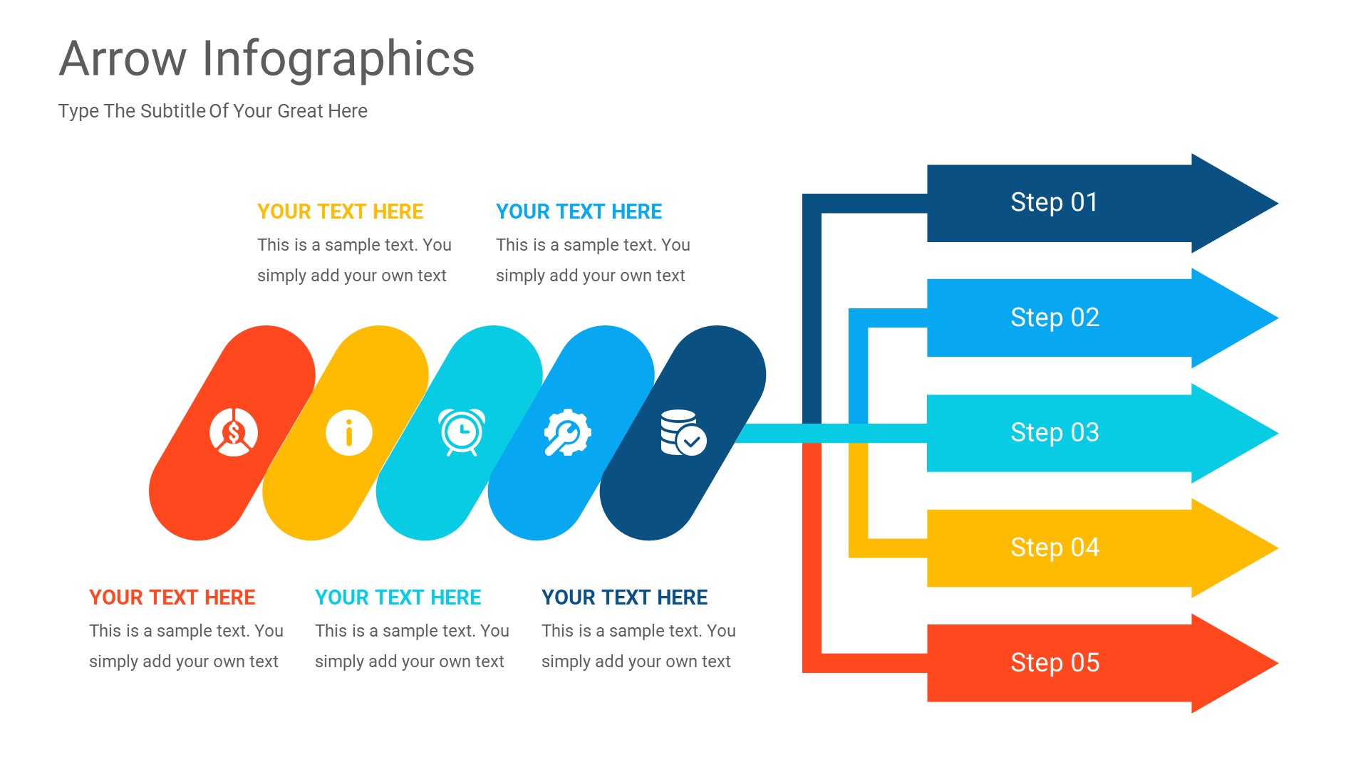 Arrow Infographics PowerPoint Template Diagrams, Presentation Templates