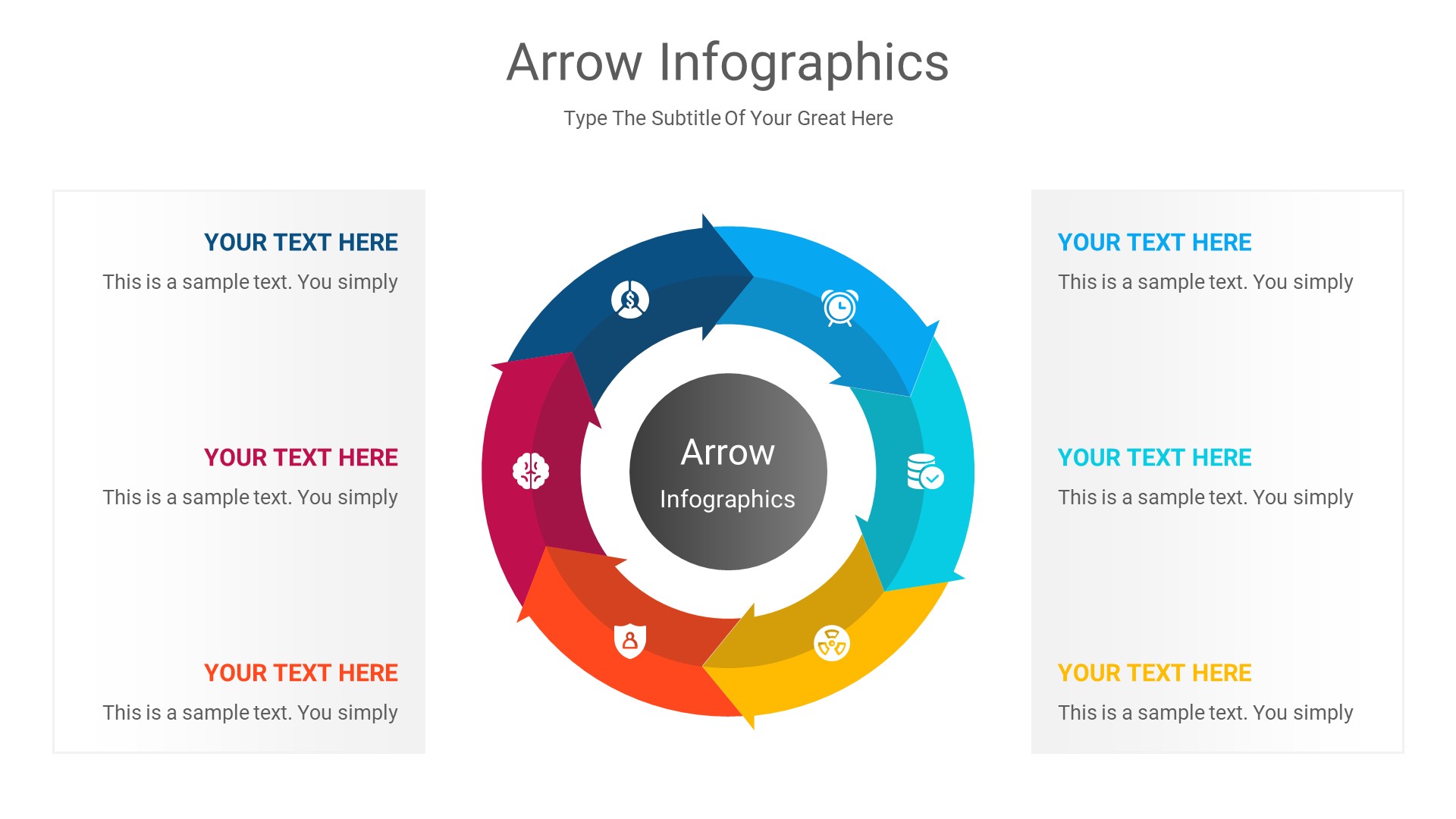 Arrow Infographics PowerPoint Template Diagrams, Presentation Templates