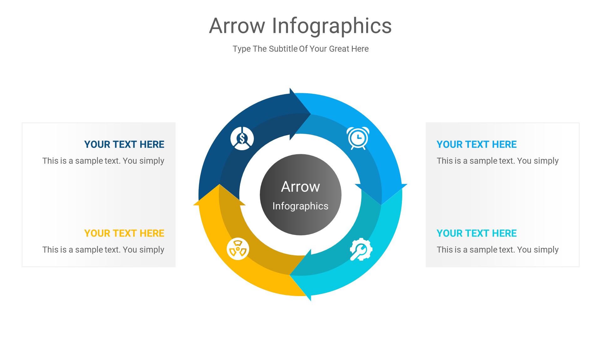 Arrow Infographics PowerPoint Template Diagrams, Presentation Templates
