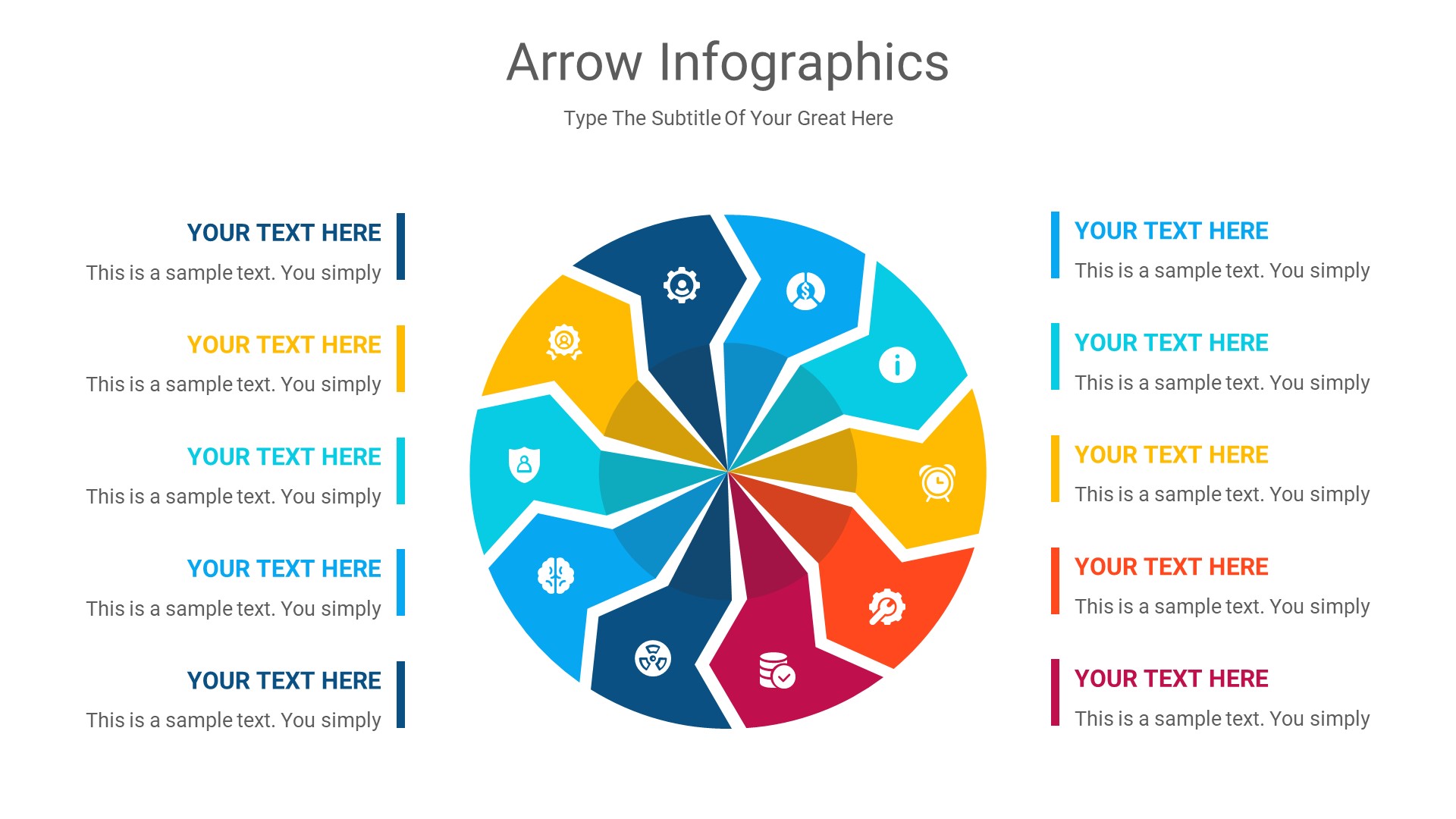 Arrow Infographics PowerPoint Template Diagrams, Presentation Templates