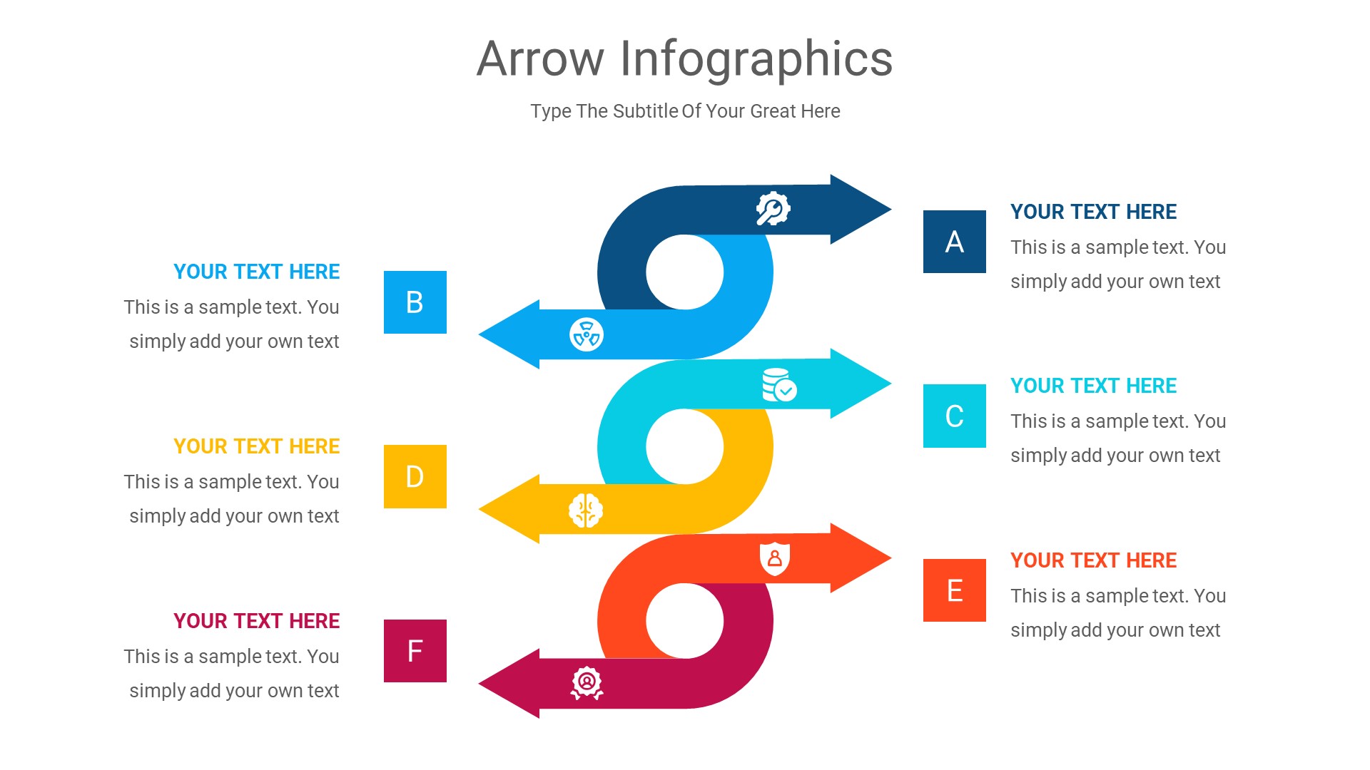 Arrow Infographics PowerPoint Template Diagrams, Presentation Templates