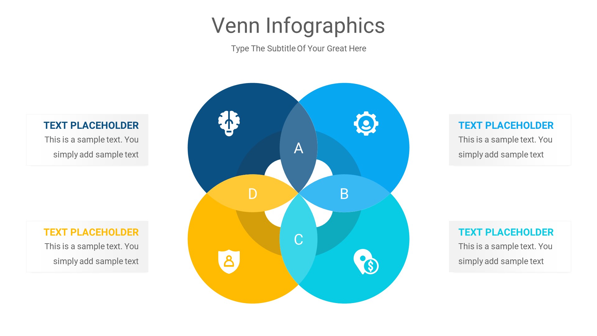 Venn Infographics PowerPoint Template Diagrams, Presentation Templates