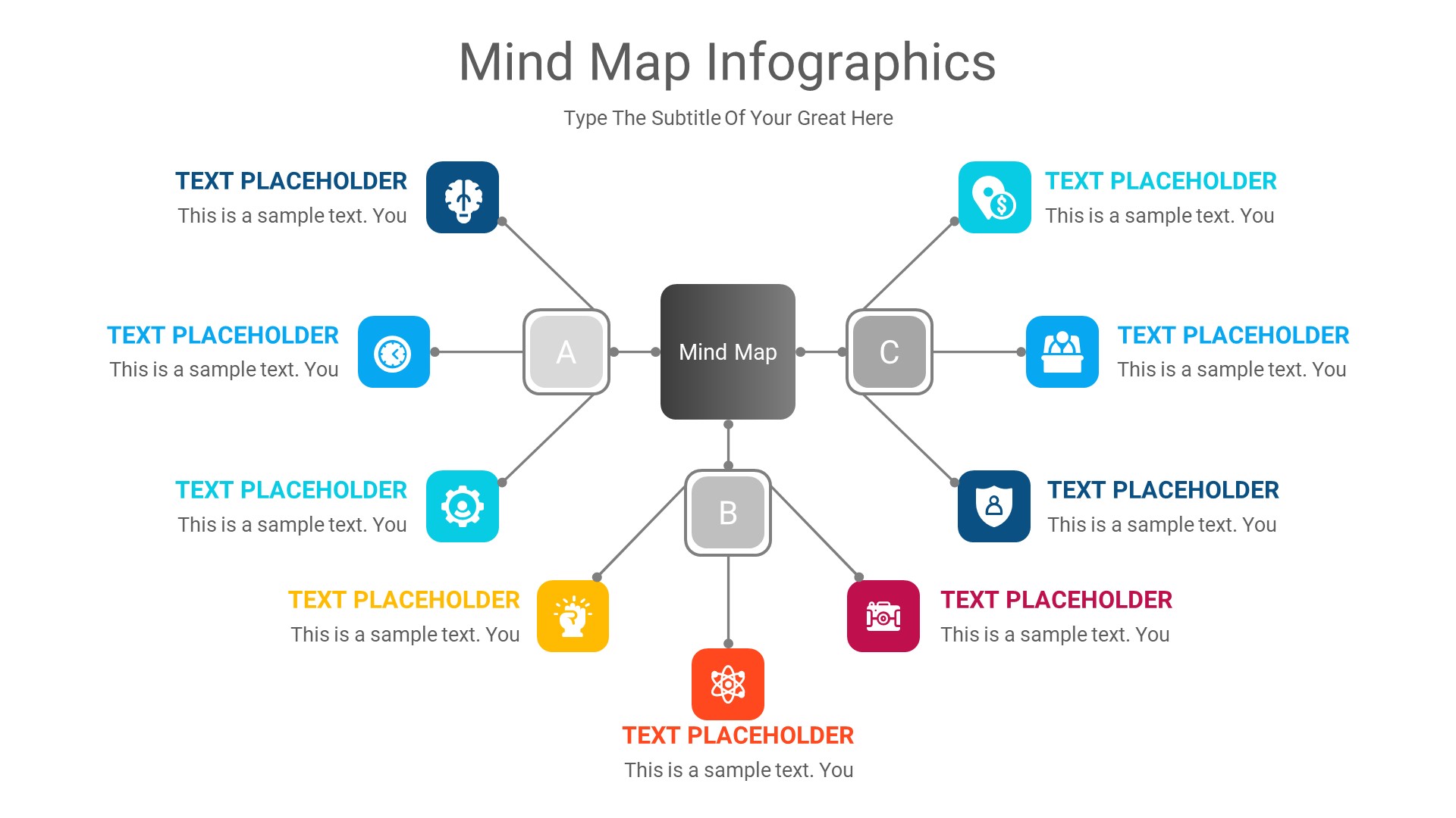 Mind Map Diagrams PowerPoint Presentation Template, Presentation Templates