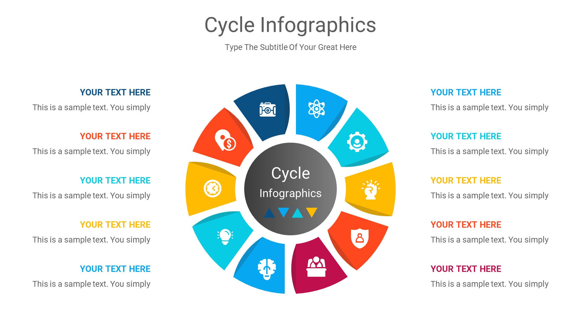 Cycle Infographics PowerPoint Presentation, Presentation Templates