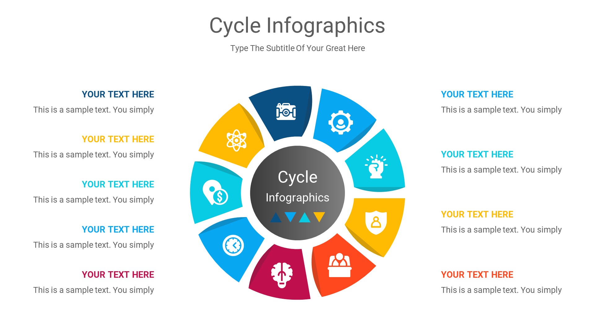 Cycle Infographics PowerPoint Presentation, Presentation Templates