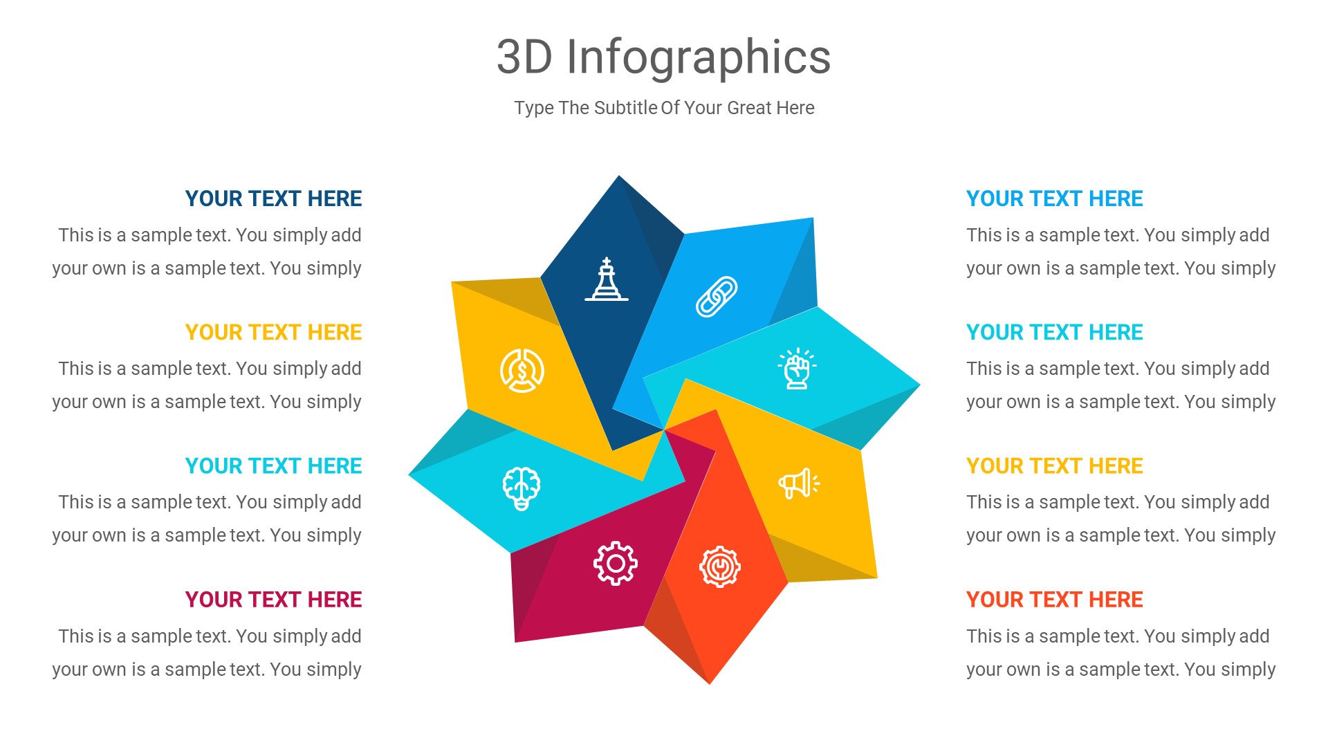 3D Infographics Pack PowerPoint Presentation, Presentation Templates