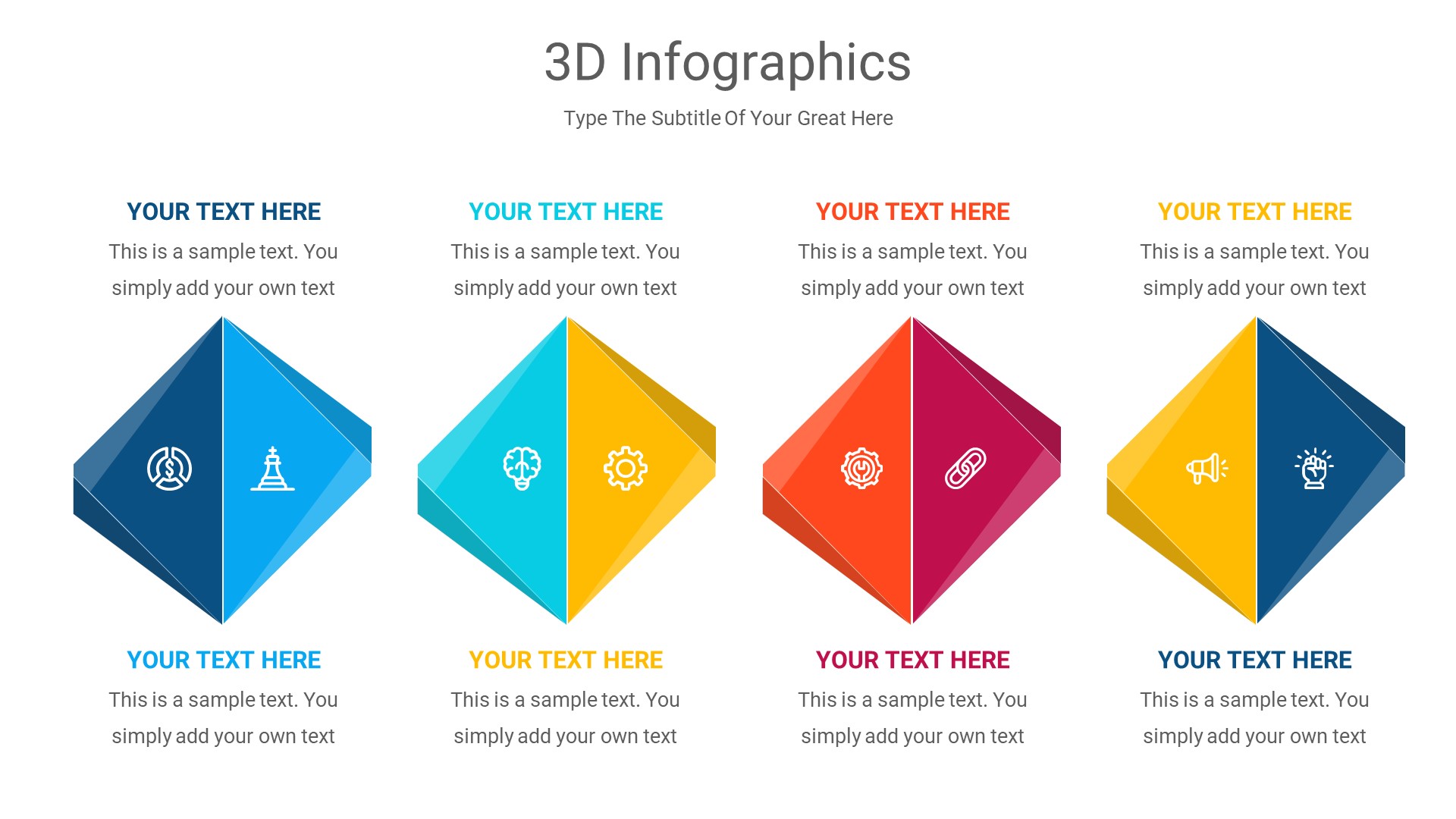 3D Infographics Pack PowerPoint Presentation, Presentation Templates