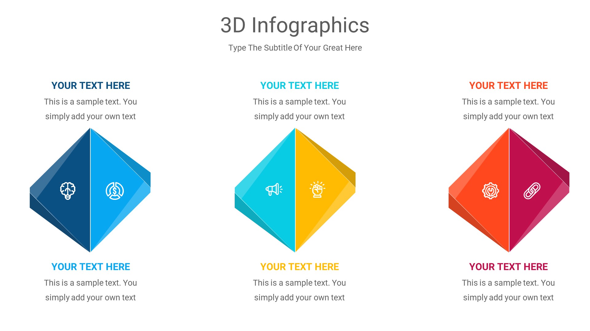 3D Infographics Pack PowerPoint Presentation, Presentation Templates