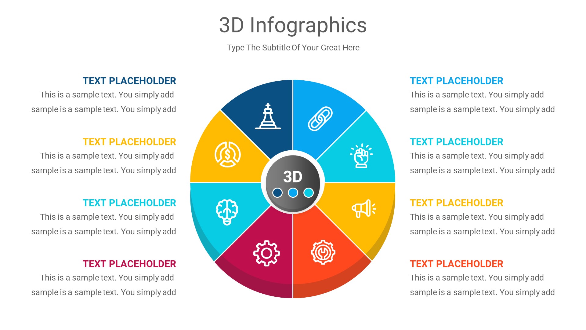3D Infographics Pack PowerPoint Presentation, Presentation Templates