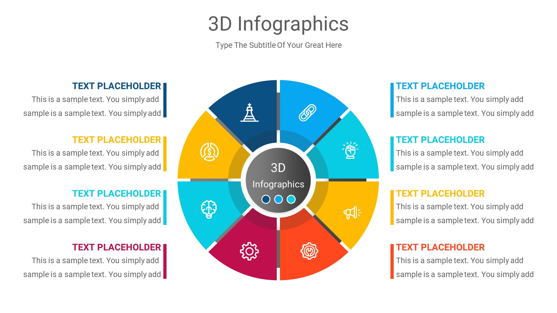 3D Infographics Pack PowerPoint Presentation, Presentation Templates