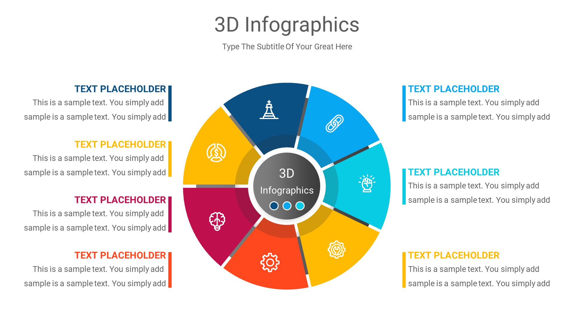 3D Infographics Pack PowerPoint Presentation, Presentation Templates
