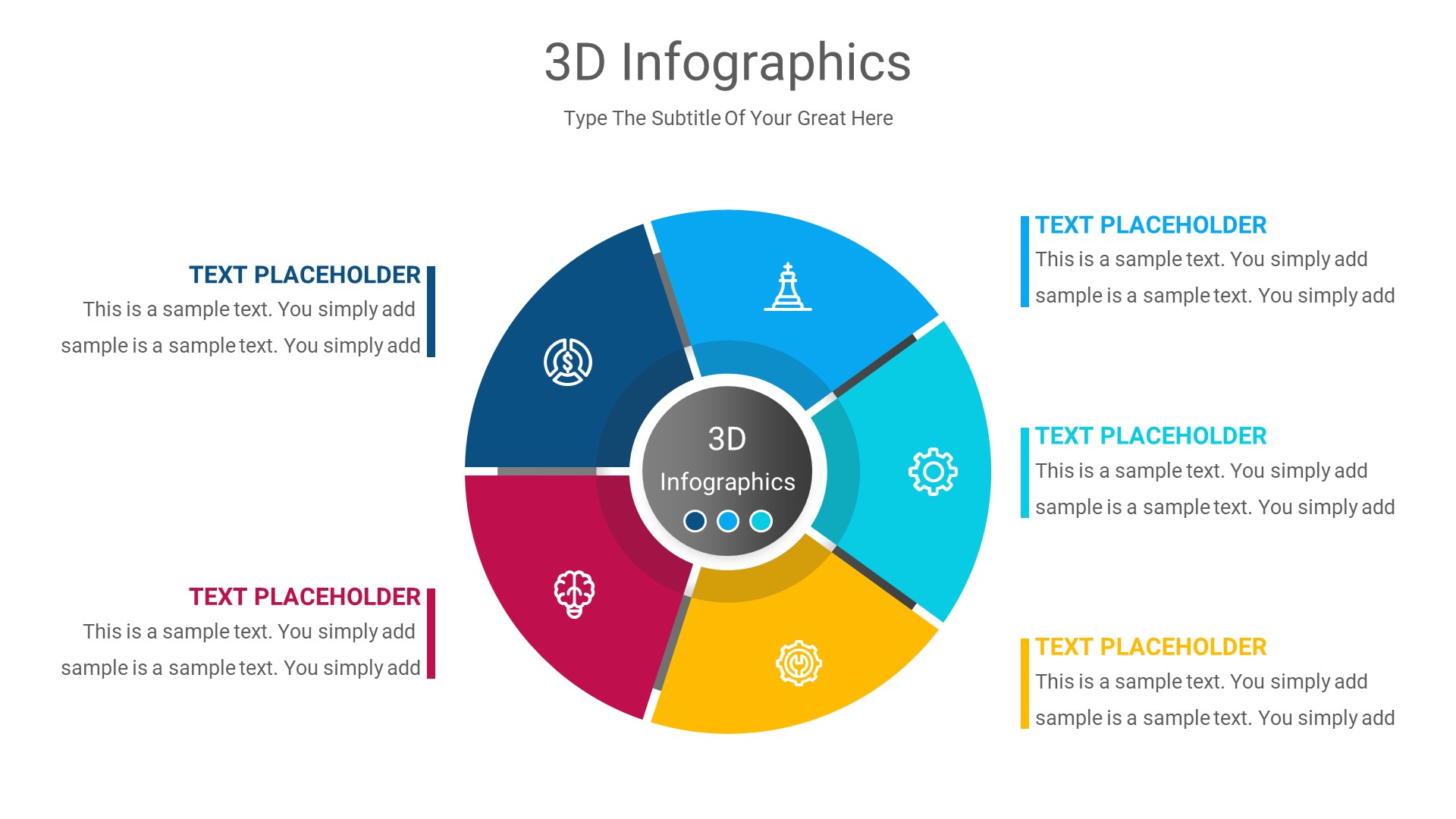 3D Infographics Pack PowerPoint Presentation, Presentation Templates