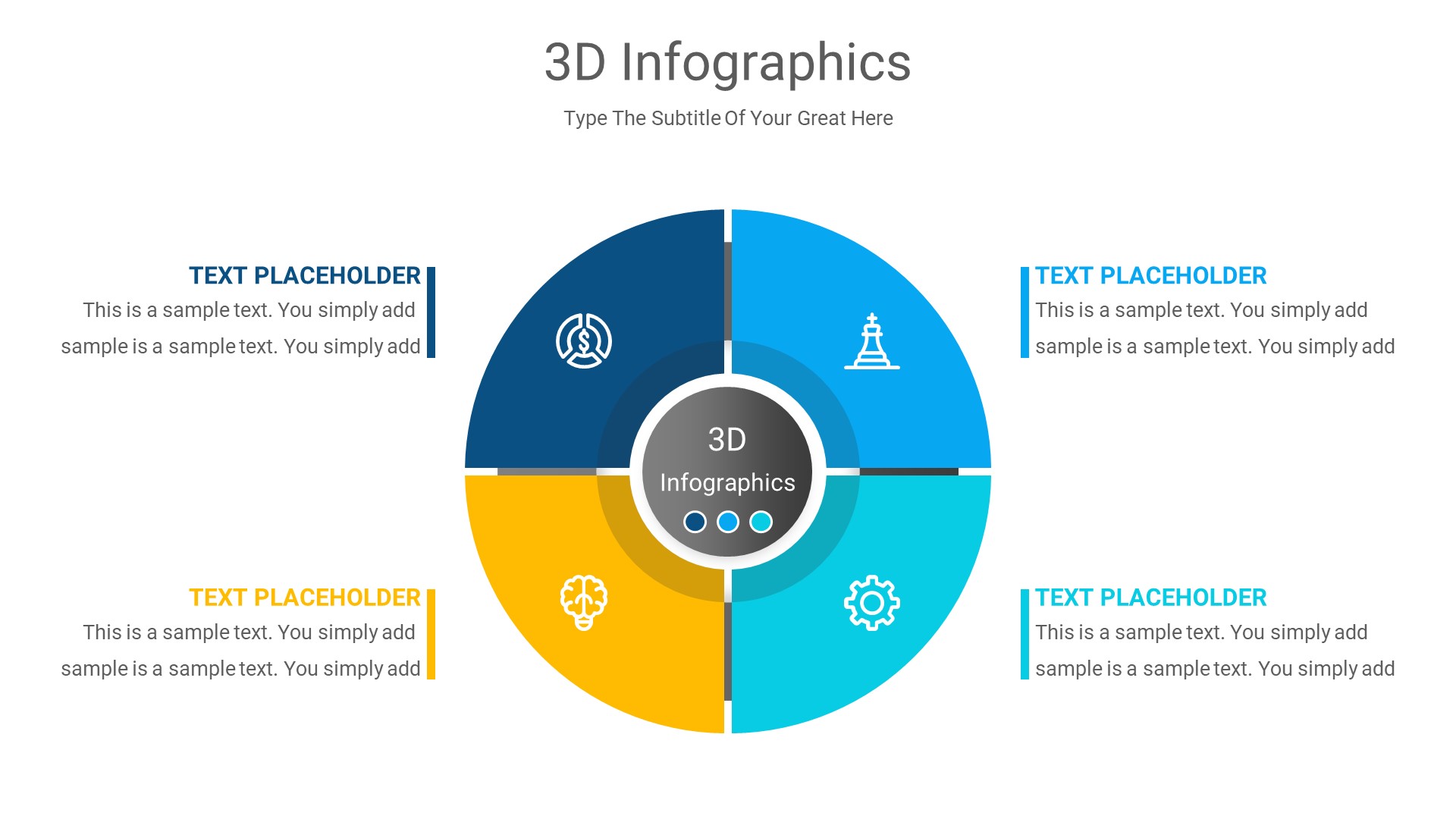 3D Infographics Pack PowerPoint Presentation, Presentation Templates