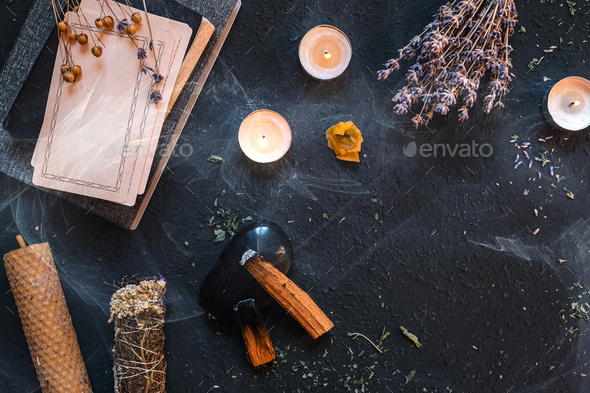 Tarot, astrology,Esoteric, Occult mystical ritual scene of sorcery ...