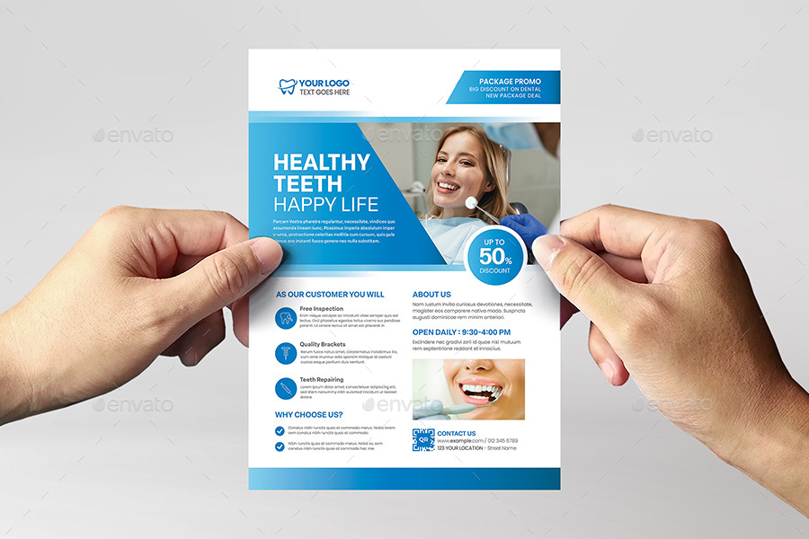 Dental Service Poster Template, Print Templates | GraphicRiver