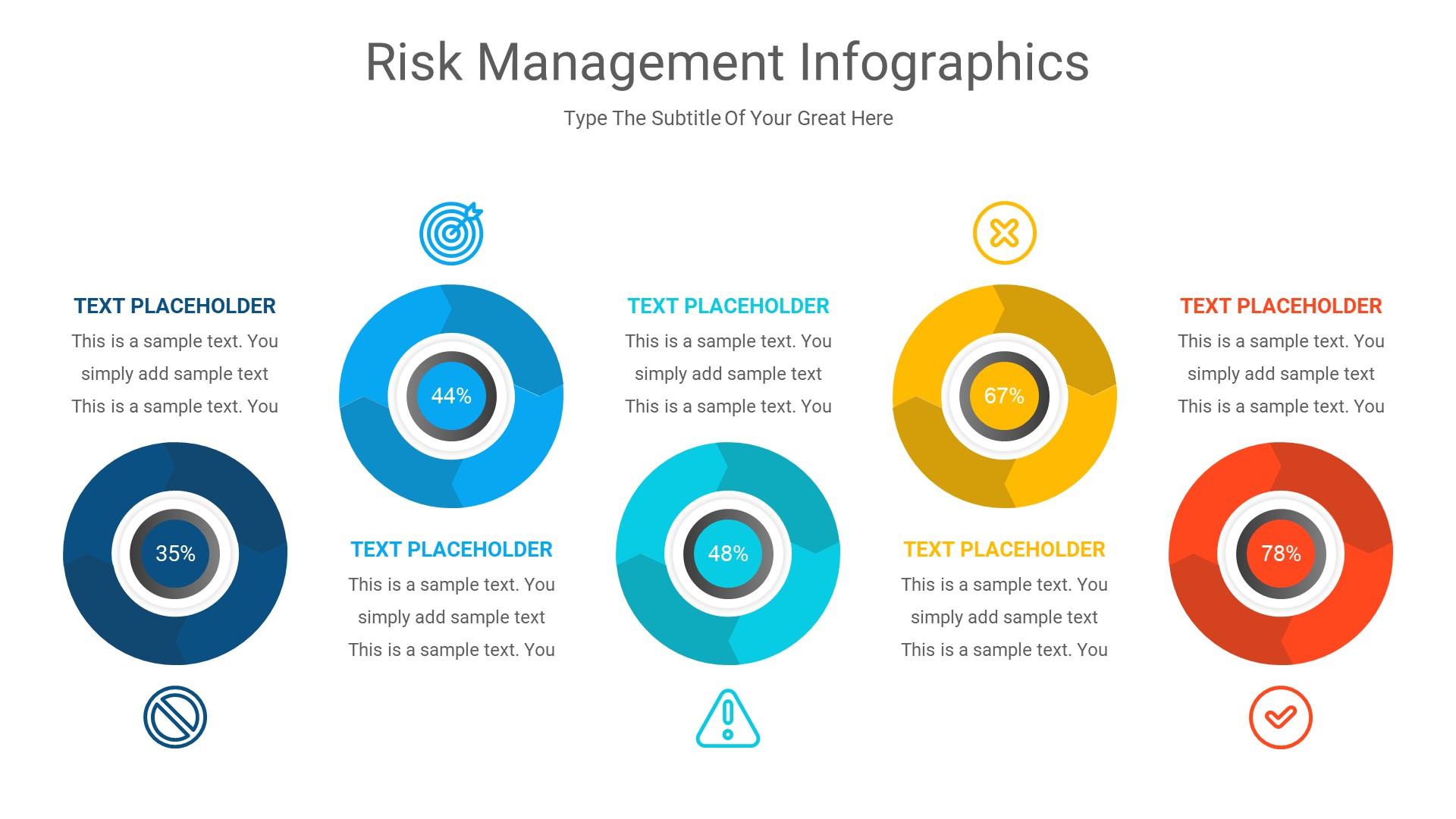 Risk Management PowerPoint Infographics Slides, Presentation Templates