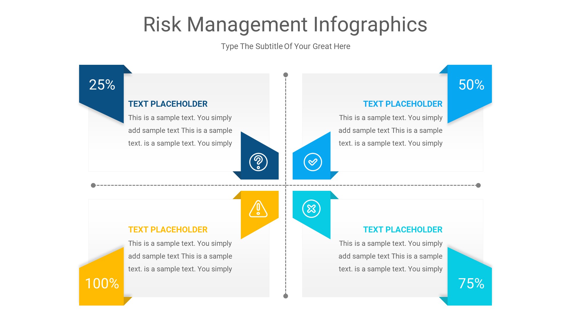 Risk Management PowerPoint Infographics Slides, Presentation Templates