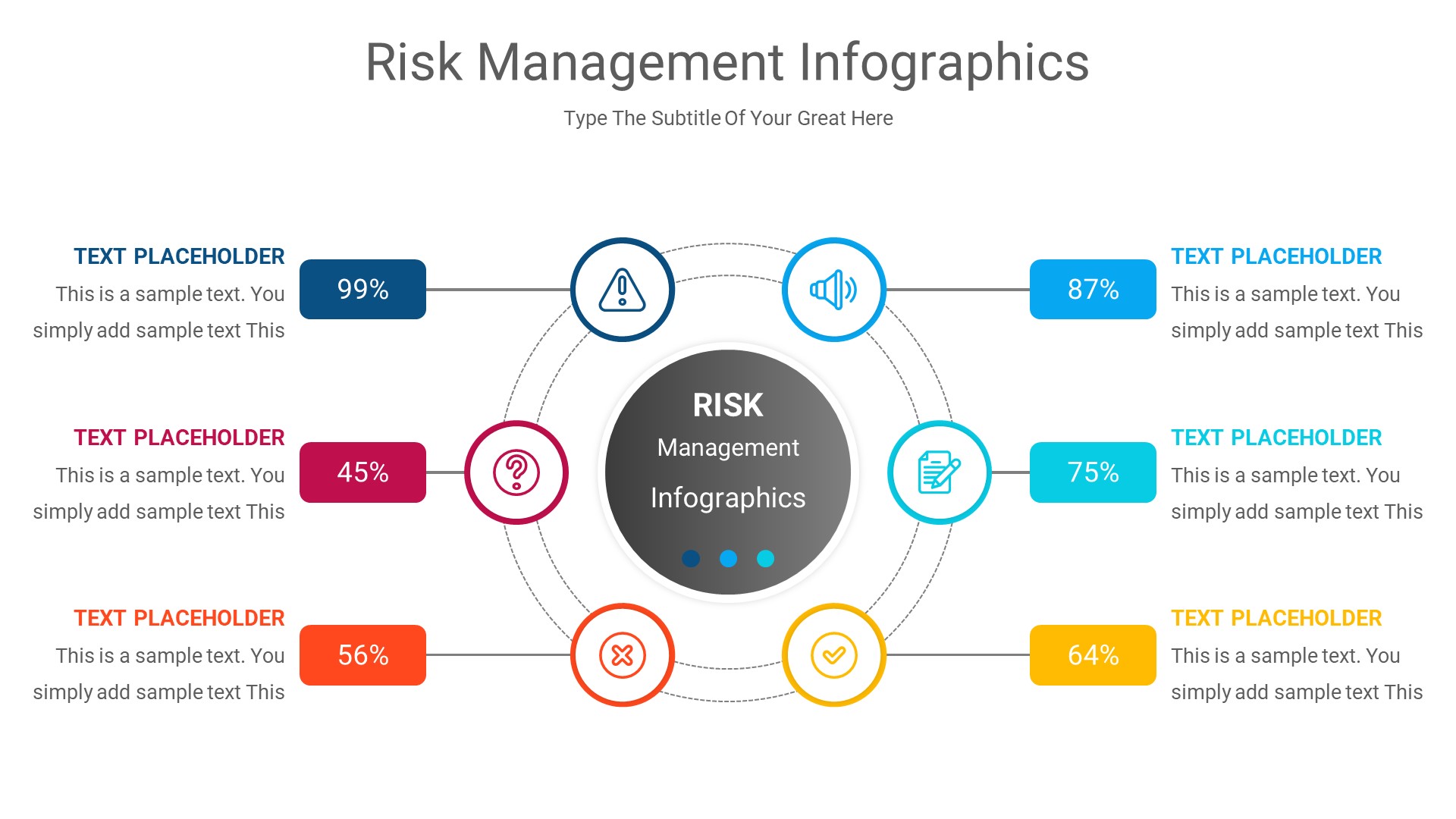 Risk Management PowerPoint Infographics Slides, Presentation Templates