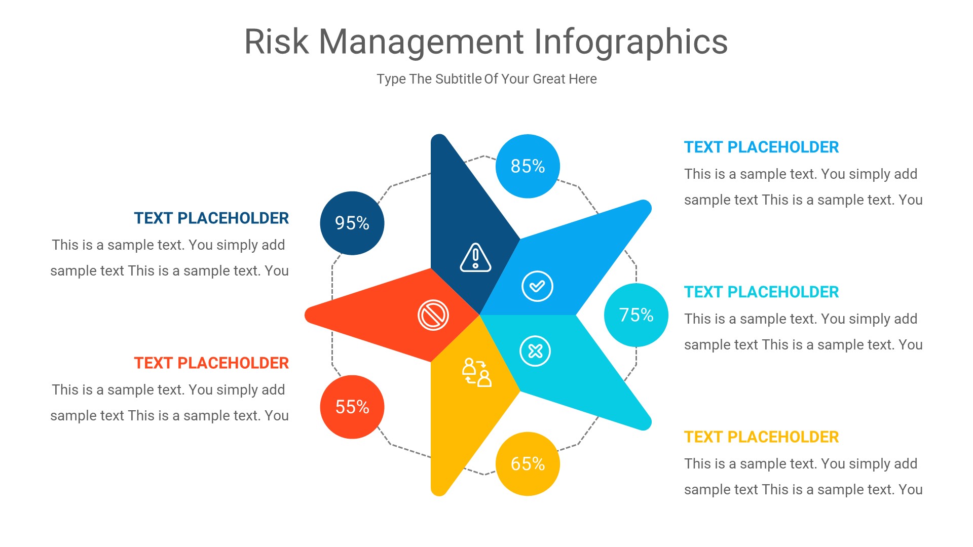 Risk Management PowerPoint Infographics Slides, Presentation Templates
