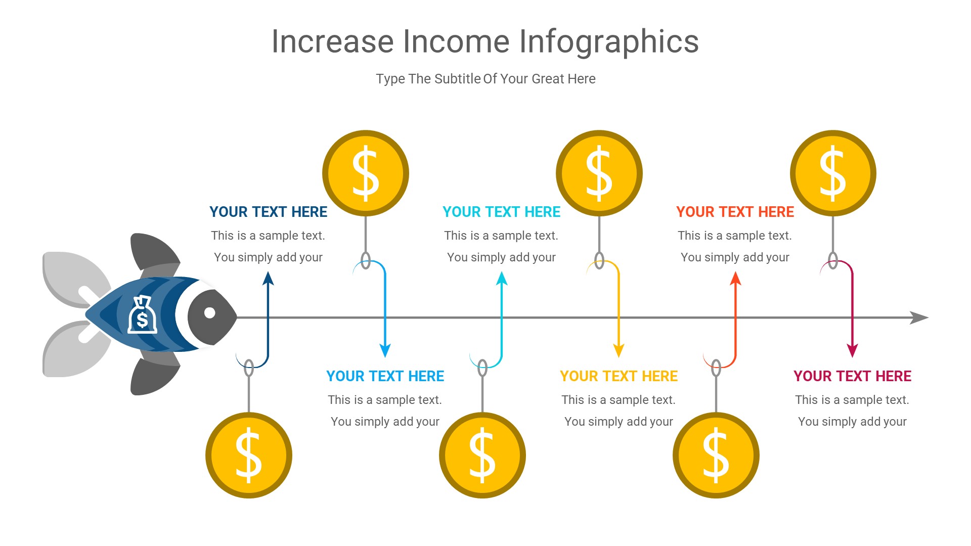 Increase Income Infographics Template Slides, Presentation Templates
