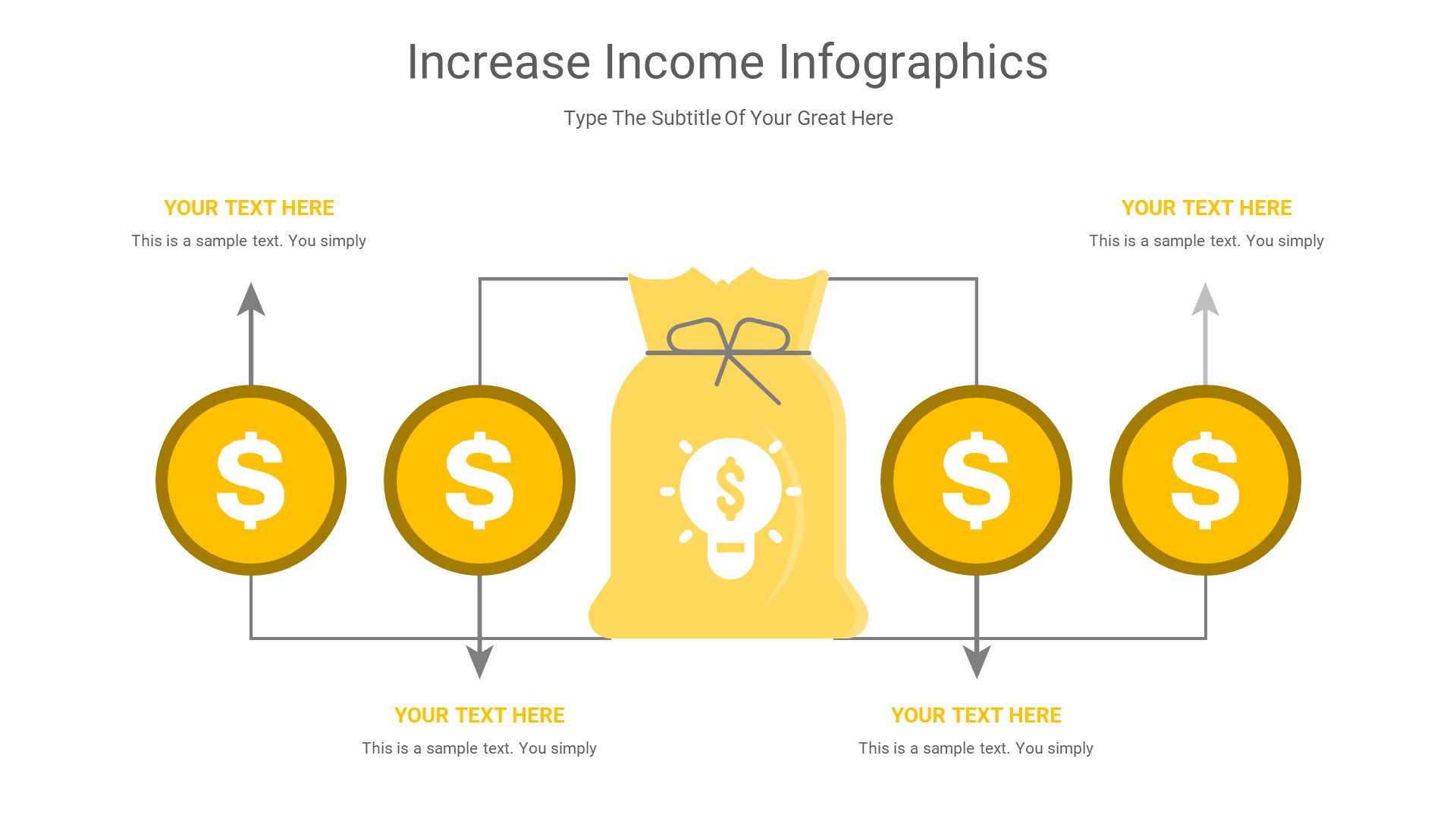 Increase Income Infographics Template Slides, Presentation Templates