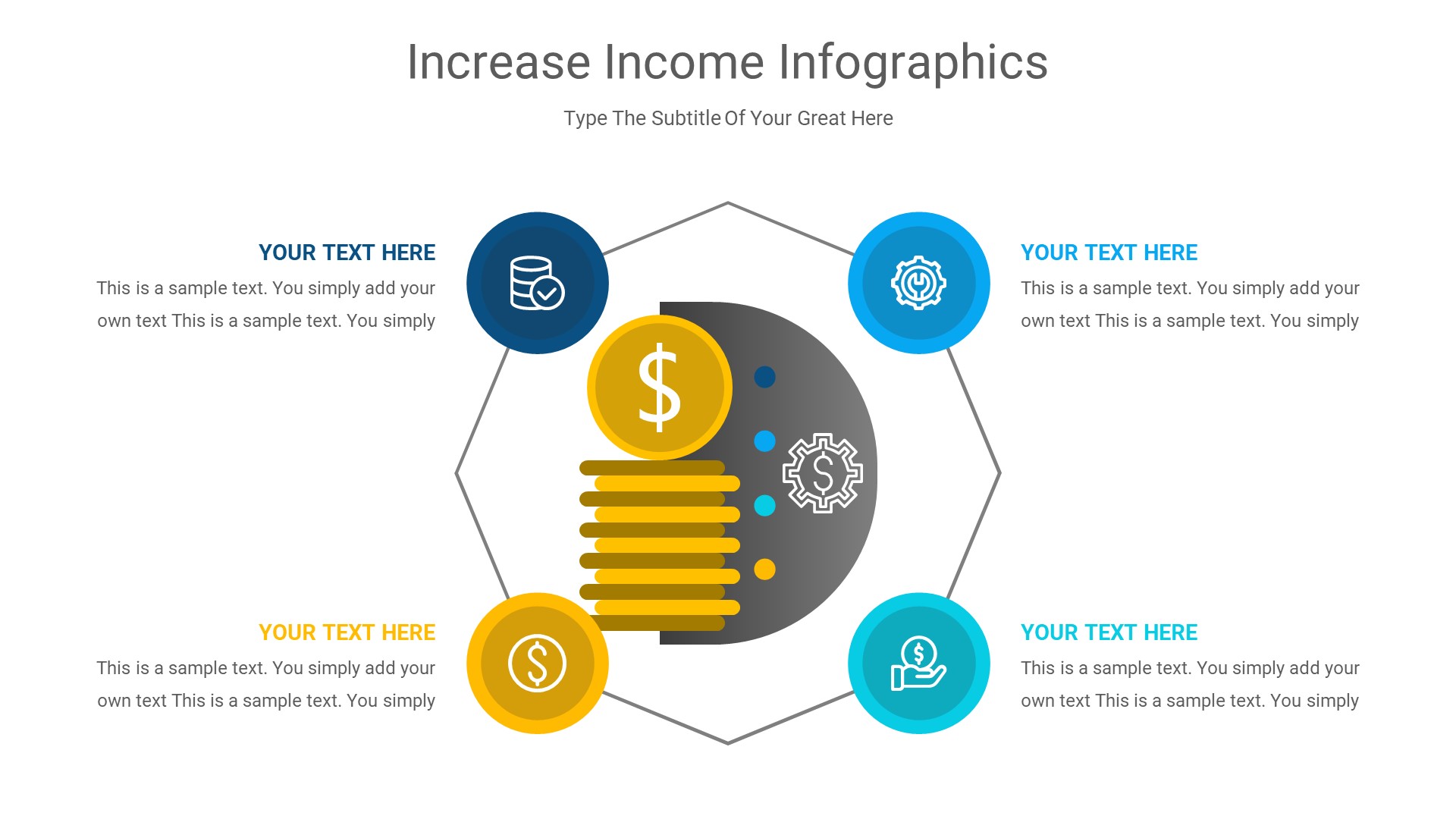 Increase Income Infographics Template Slides, Presentation Templates