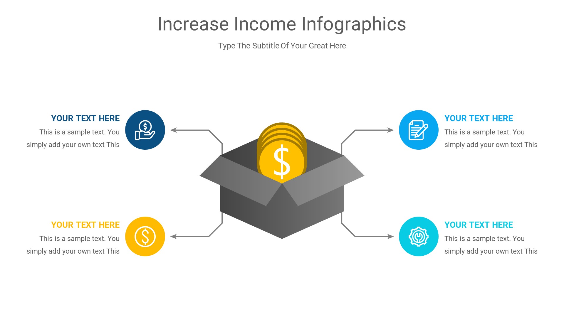 Increase Income Infographics Template Slides, Presentation Templates