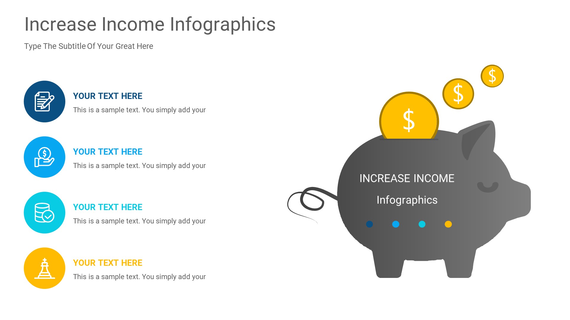 Increase Income Infographics Template Slides, Presentation Templates