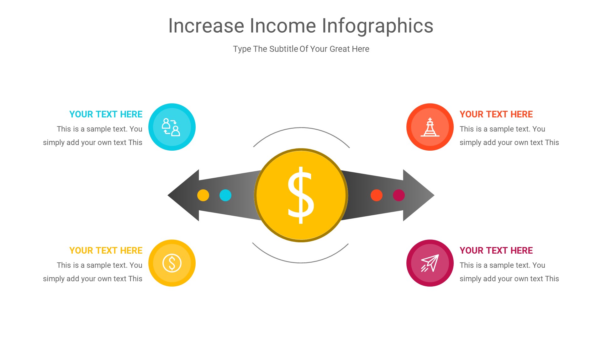Increase Income Infographics Template Slides, Presentation Templates