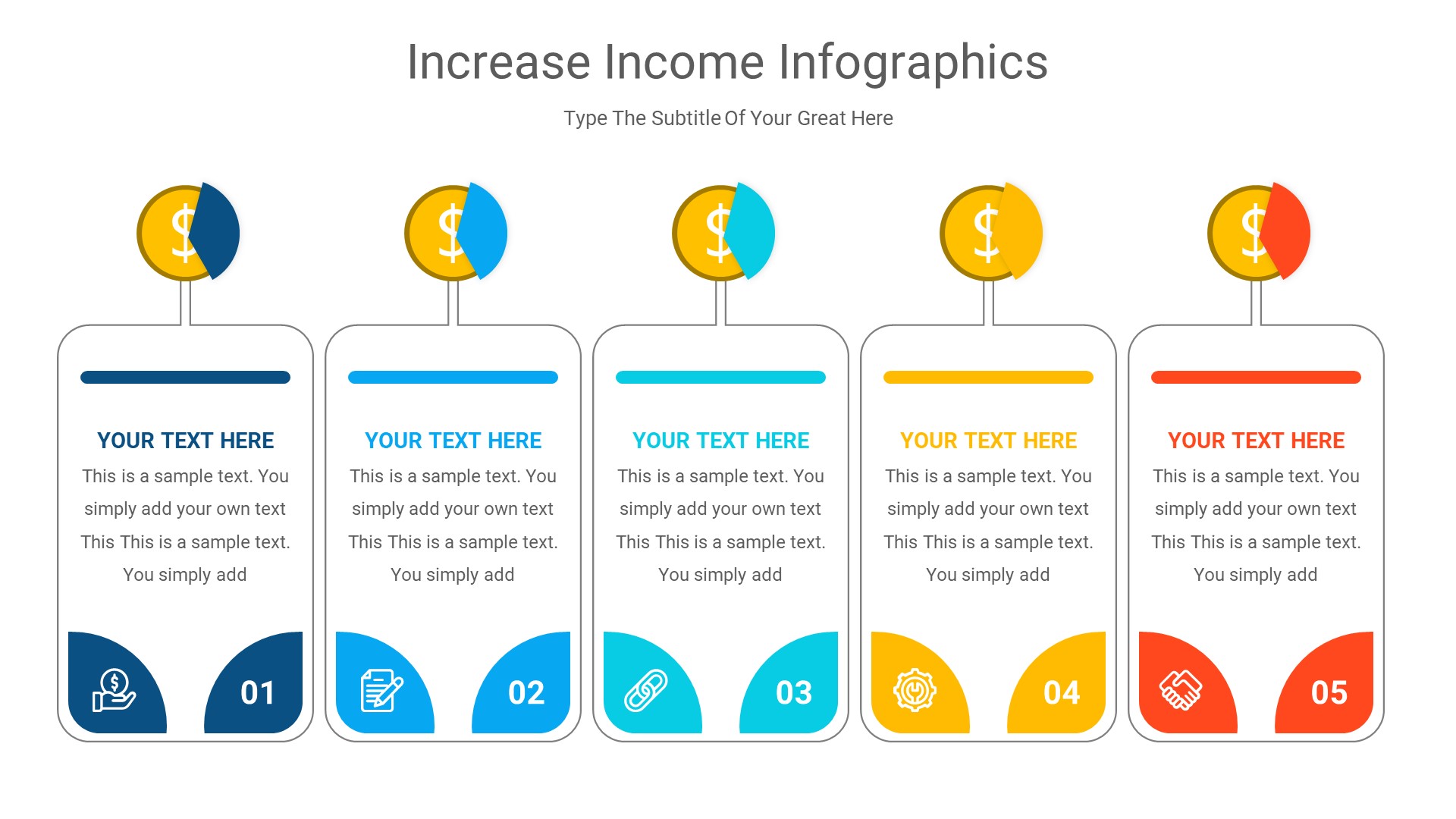 Increase Income Infographics Template Slides, Presentation Templates