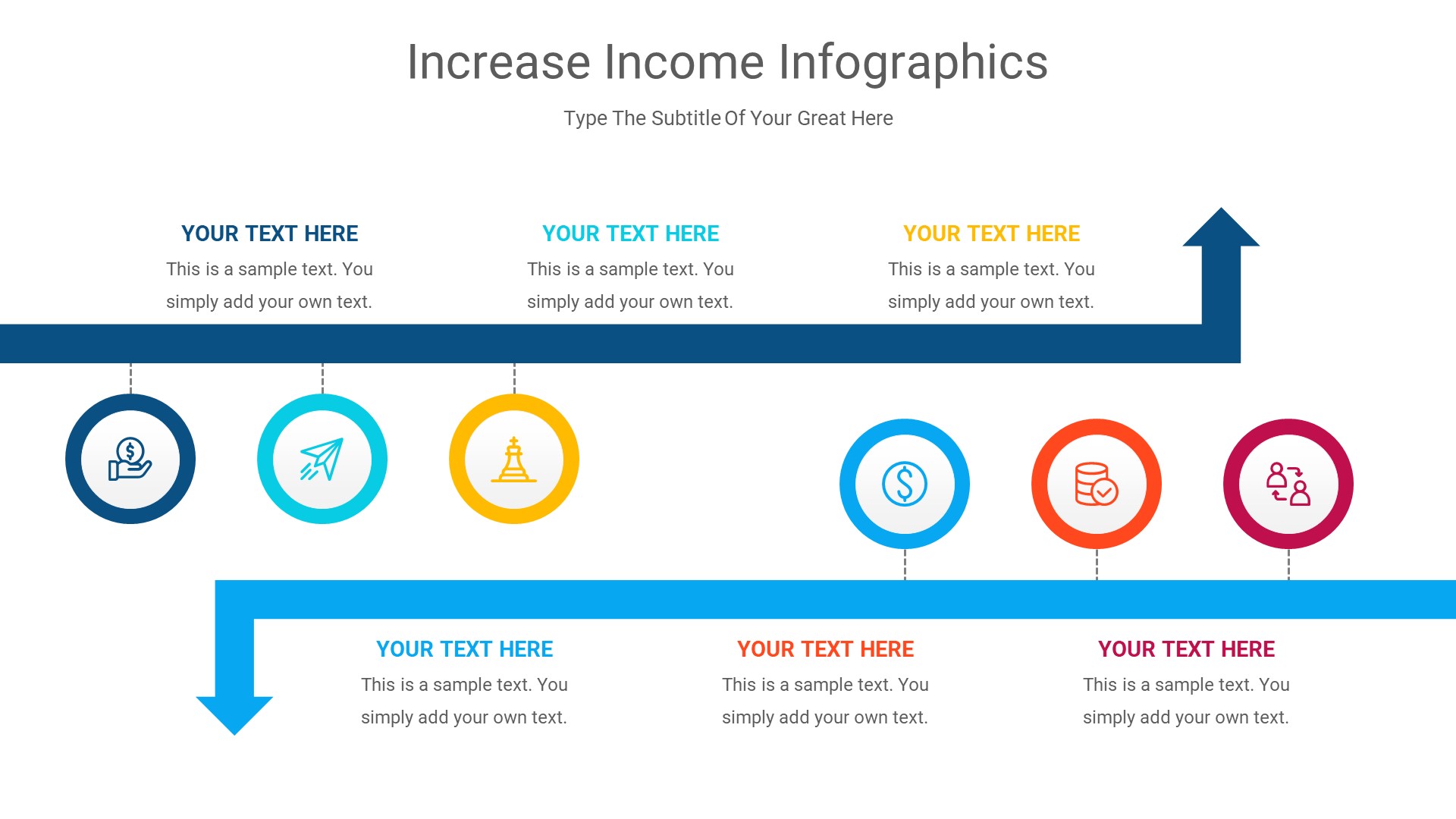 Increase Income Infographics Template Slides, Presentation Templates