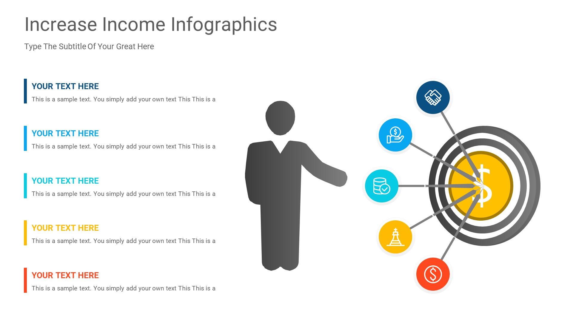Increase Income Infographics Template Slides, Presentation Templates