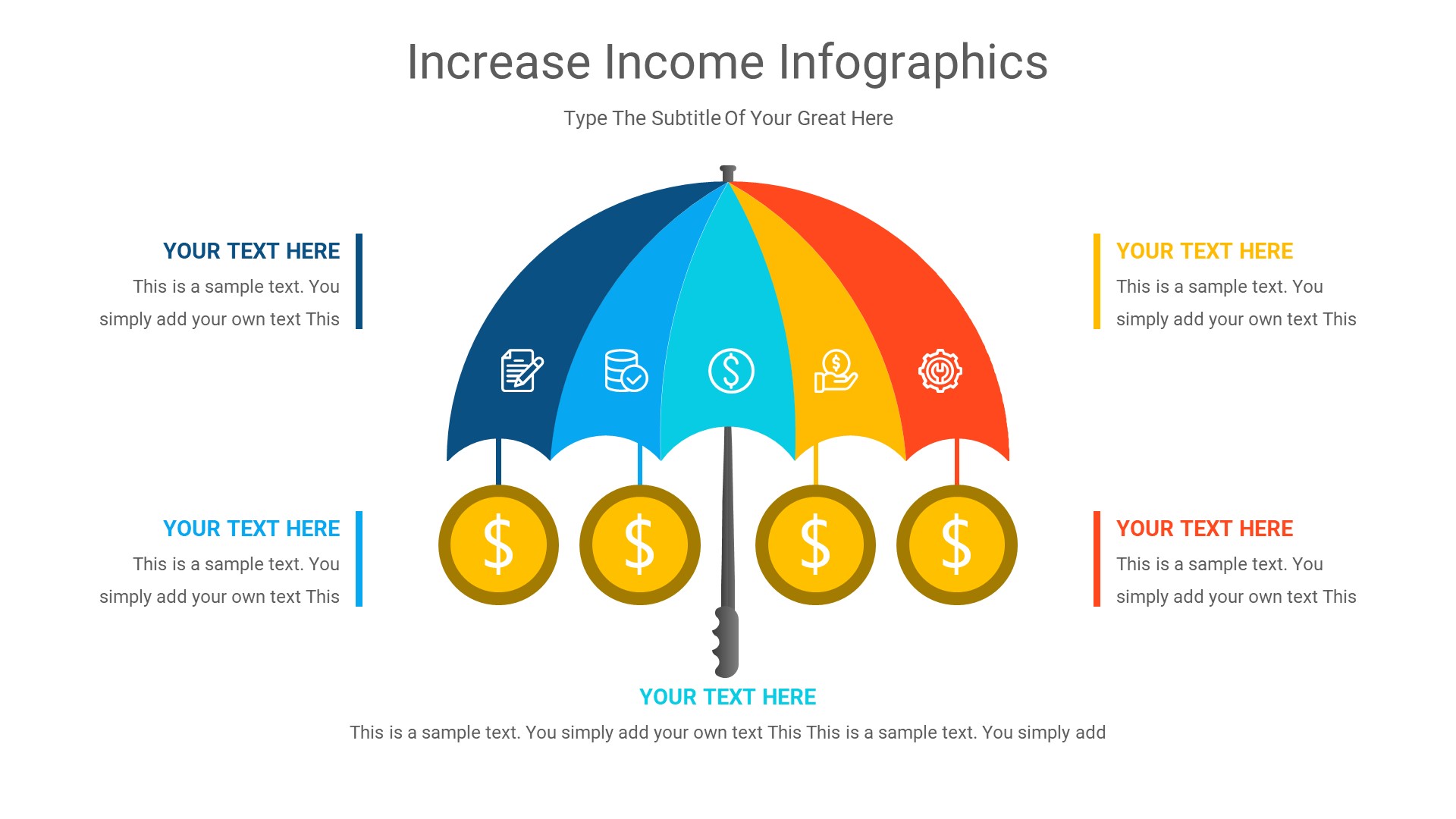 Increase Income Infographics Template Slides, Presentation Templates
