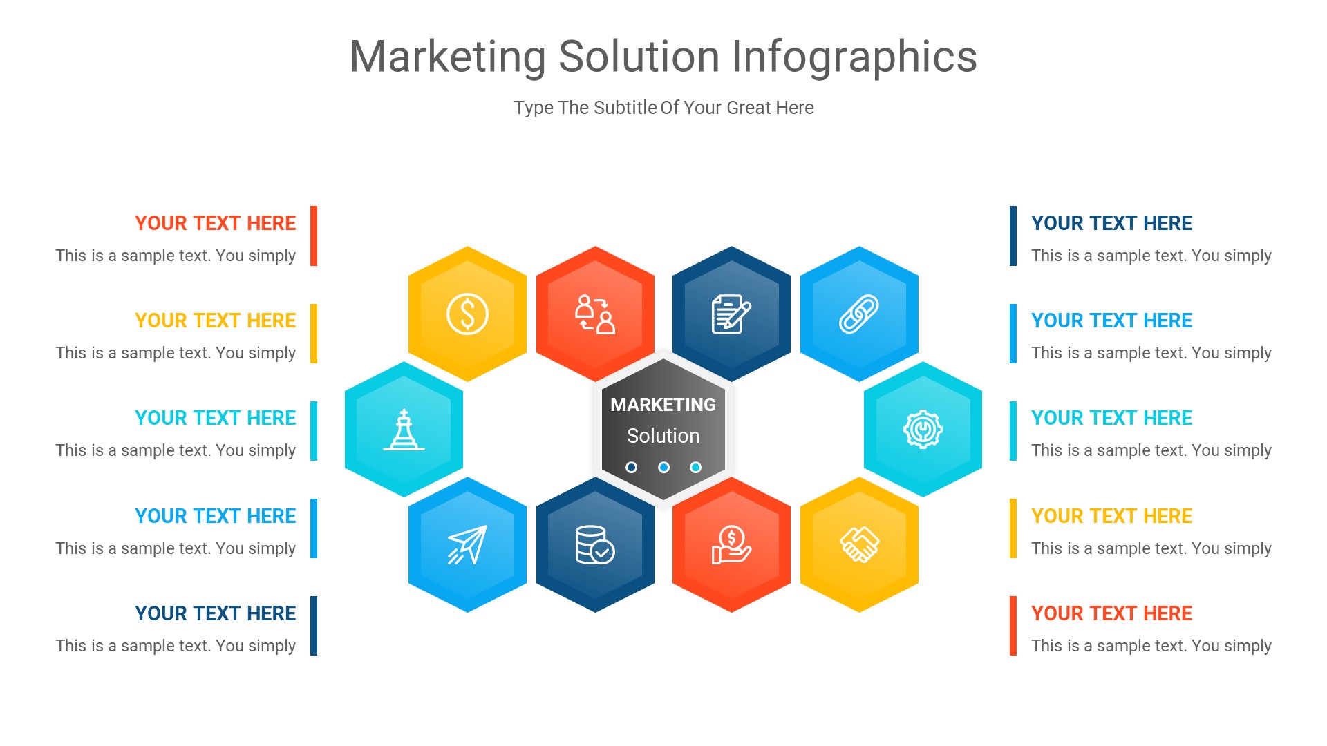 Marketing Solution Infographics Presentation Template, Presentation ...