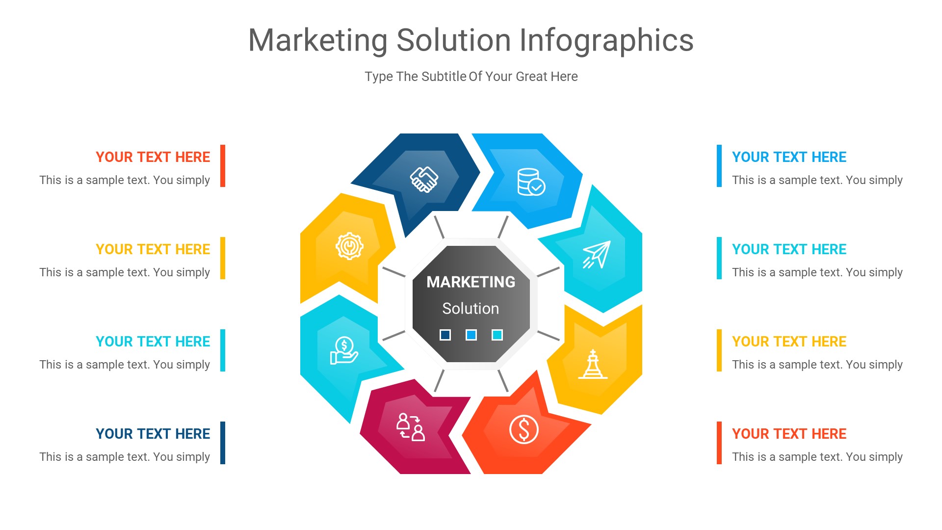 Marketing Solution Infographics Presentation Template, Presentation ...