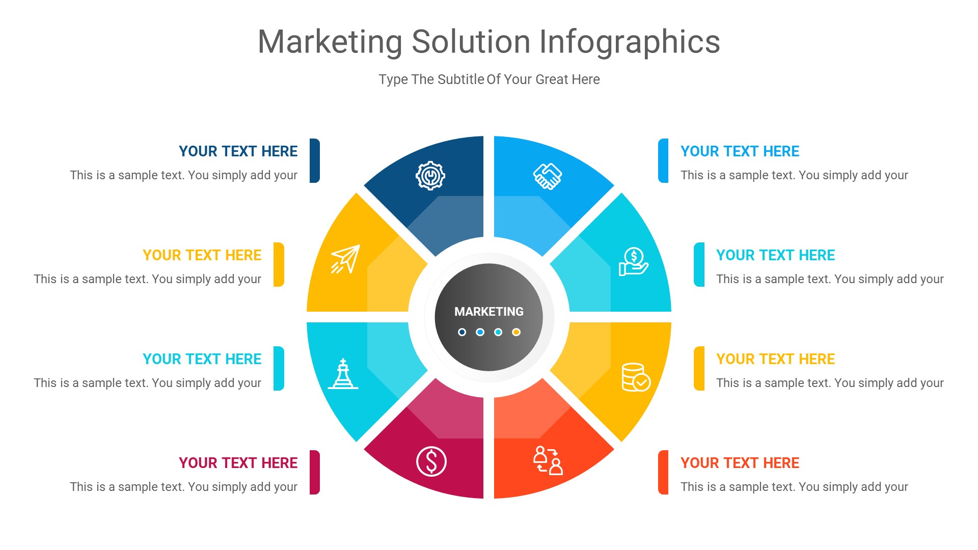 Marketing Solution Infographics Presentation Template, Presentation ...
