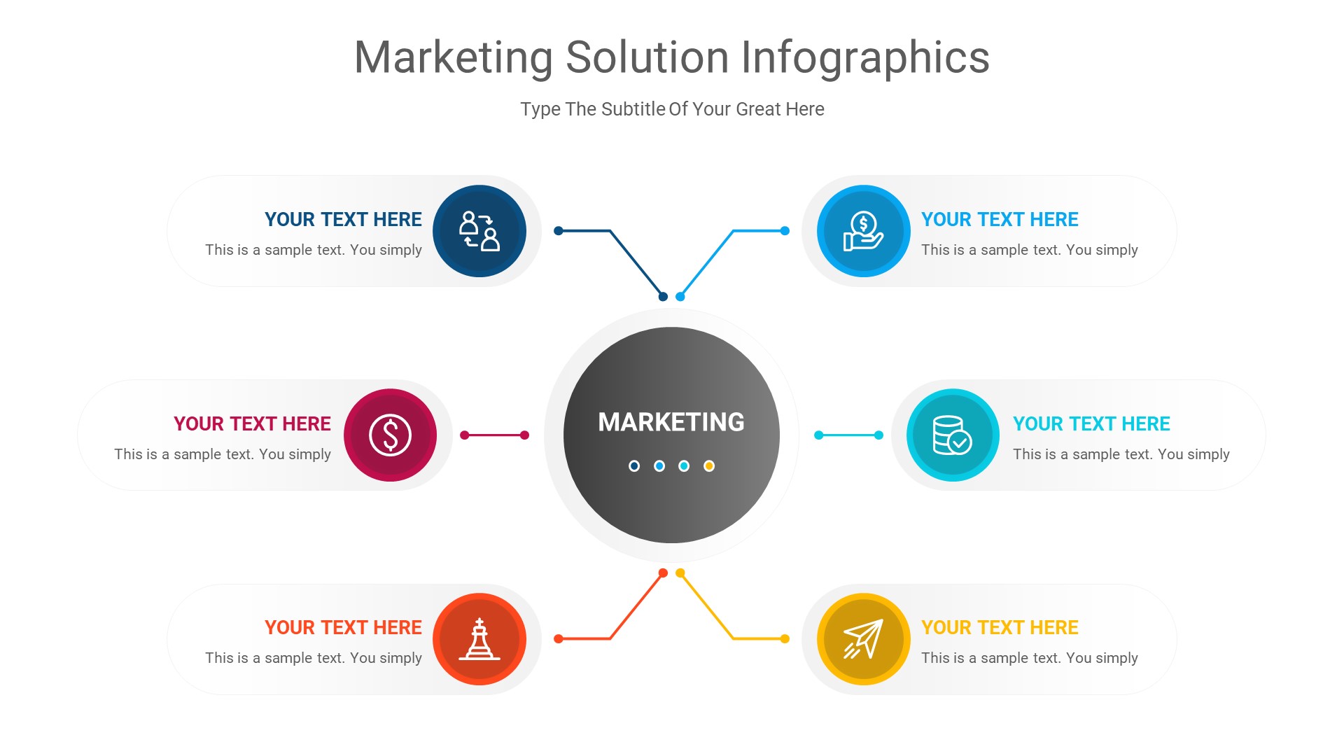 Marketing Solution Infographics Presentation Template, Presentation ...