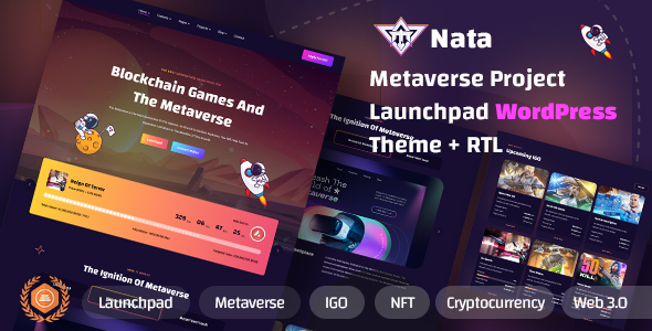 Nata - Metaverse Project Launchpad WordPress Theme by HiBootstrap | ThemeForest
