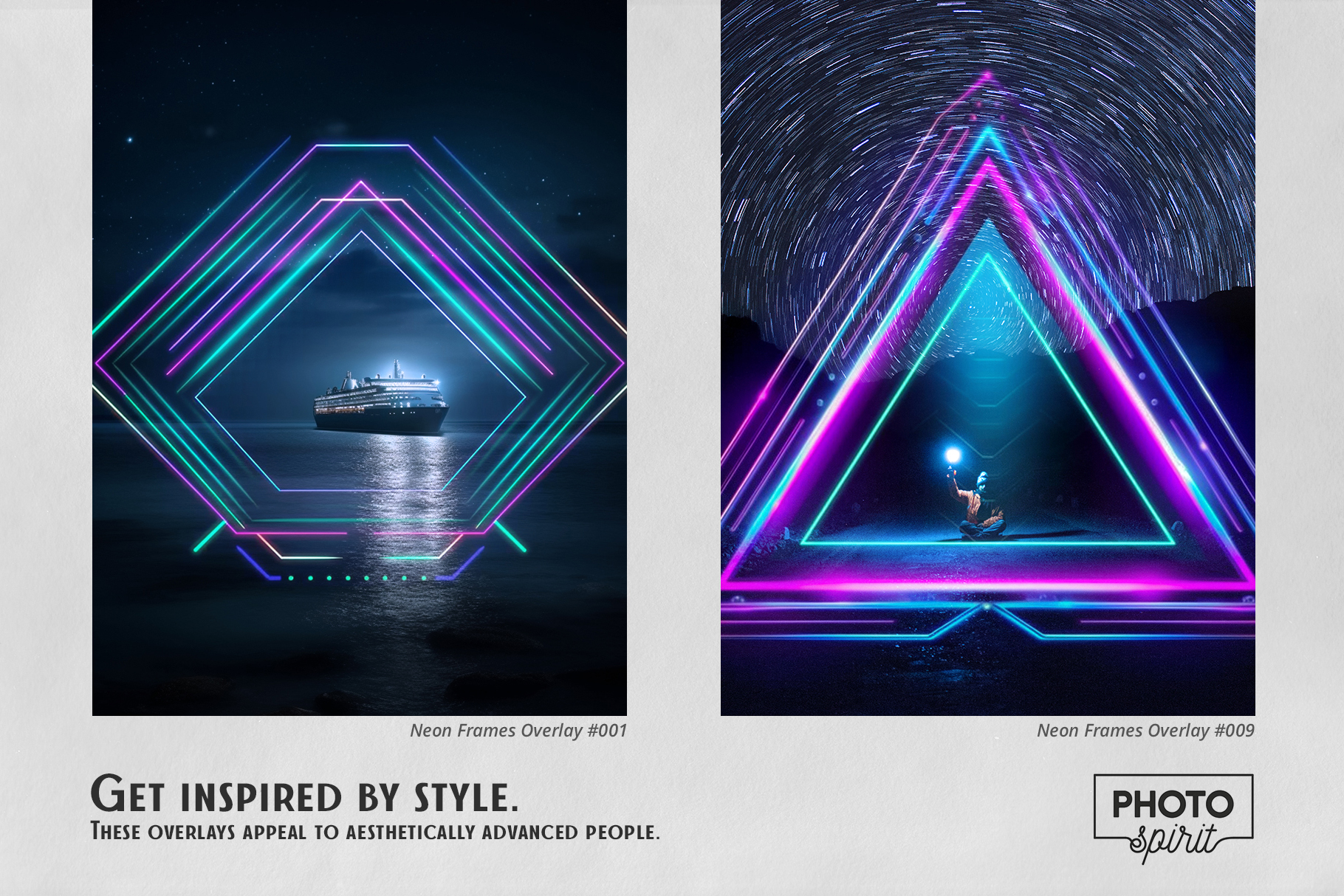 Neon Frames Effect Overlays, Add-ons | GraphicRiver