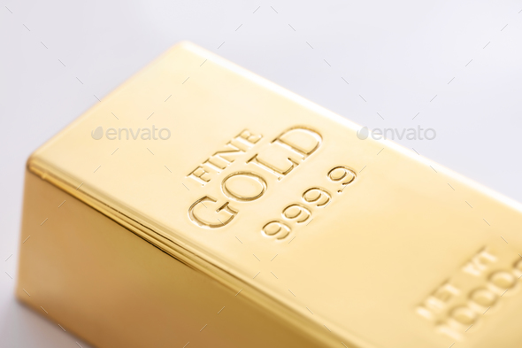 Fine gold bullion Stock Photo by BLACKDAY | PhotoDune