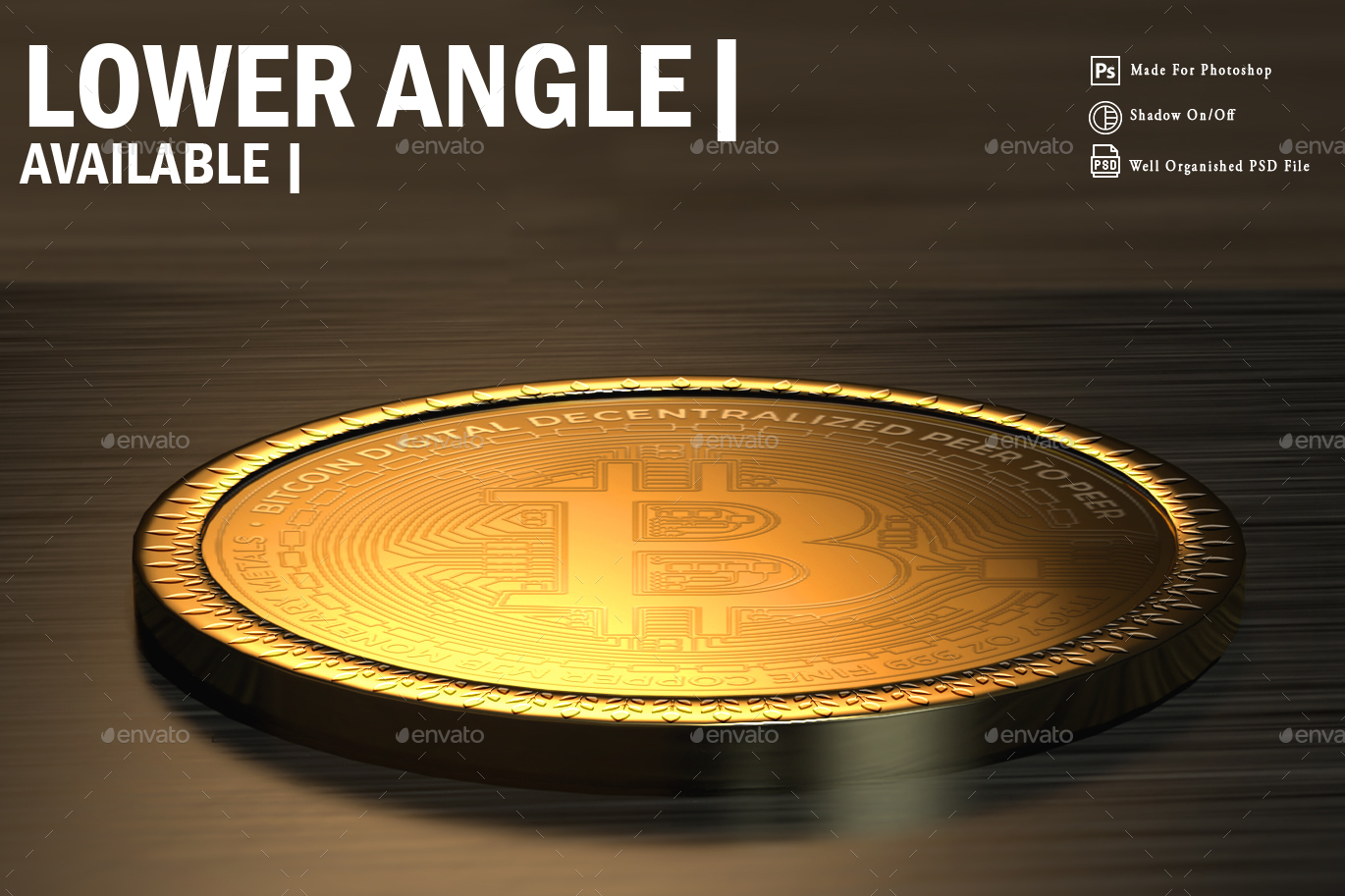 Bitcoin/Gold/Silver Coin Mockup Set, Graphics | GraphicRiver