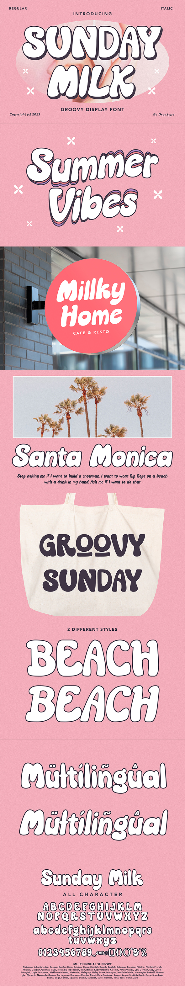 Sunday Milk, Fonts | GraphicRiver