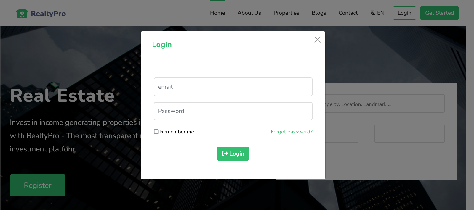 Realty Pro - Real Estate Investment Platform by mcode10 | CodeCanyon